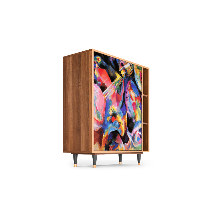 Sideboard bunt mit 2 Schubladen und 2 Türen L 94 cm KANDINSKY | Maisons ...