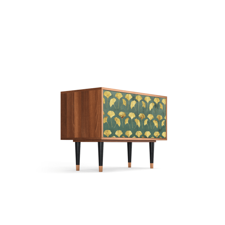 Sideboard grünes und gelb mit 2 türen L 94 cm GINGKO LEAVES | Maisons du Monde