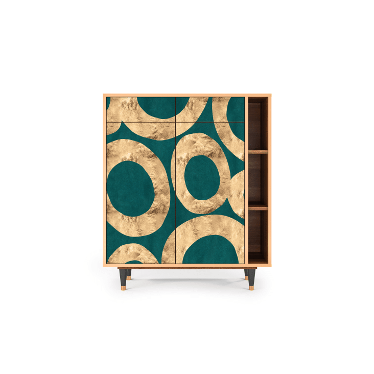 Sideboard blau-grün mit 2 Schubladen und 2 Türen L 94 cm ZIRCON SPHERE ...