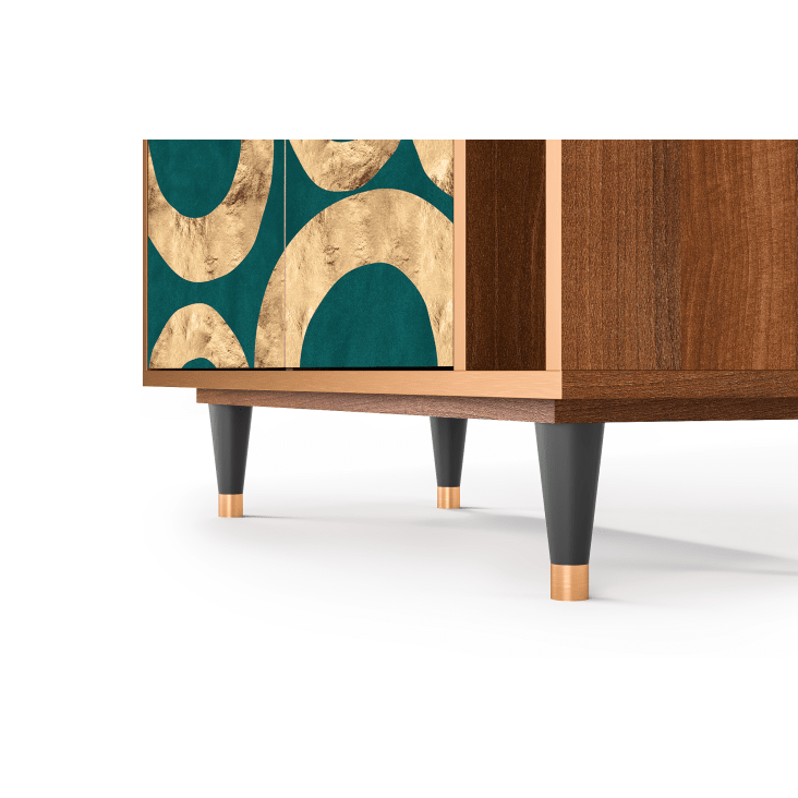 Sideboard blau-grün mit 2 Schubladen und 2 Türen L 94 cm ZIRCON SPHERE ...