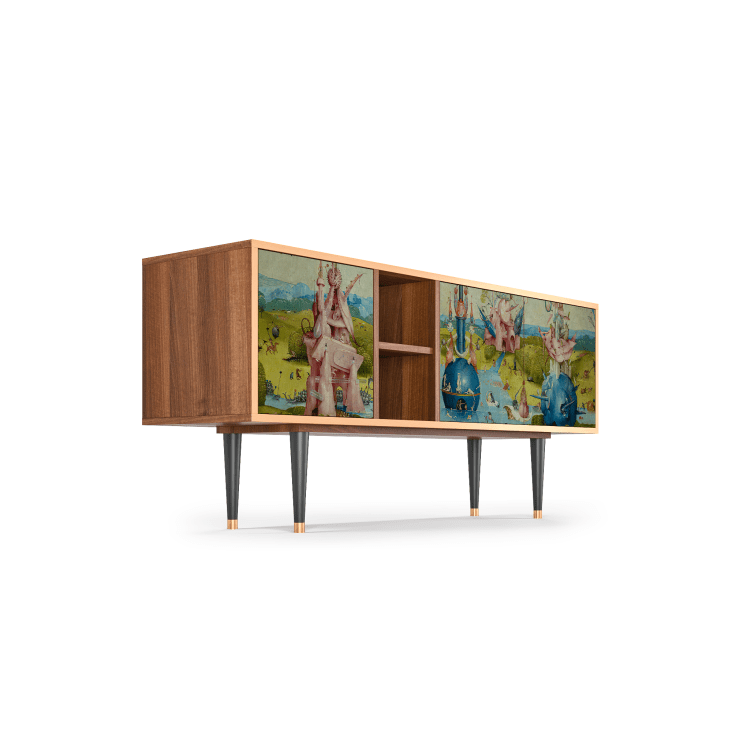 Tv Lowboard Malm Aus Recyceltem Massivholz 150 X 55 Cm Bunt