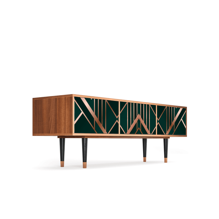 Mobile TV verde 2 cassetti e 2 ante L 170 cm EMERALD GATSBY | Maisons ...