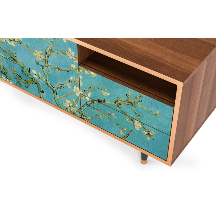 Mueble de TV azul 2 cajones y 2 puertas L 125 cm ALMOND BLOSSOM BY VAN GOGH | Maisons du Monde
