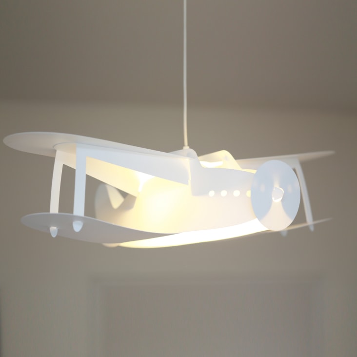Lámpara de techo infantil Avión Blanco 50 cm | Maisons du Monde
