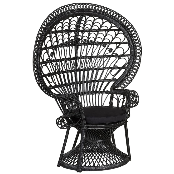 Silla pavo real ratán negro Emmanuelle | Maisons du Monde