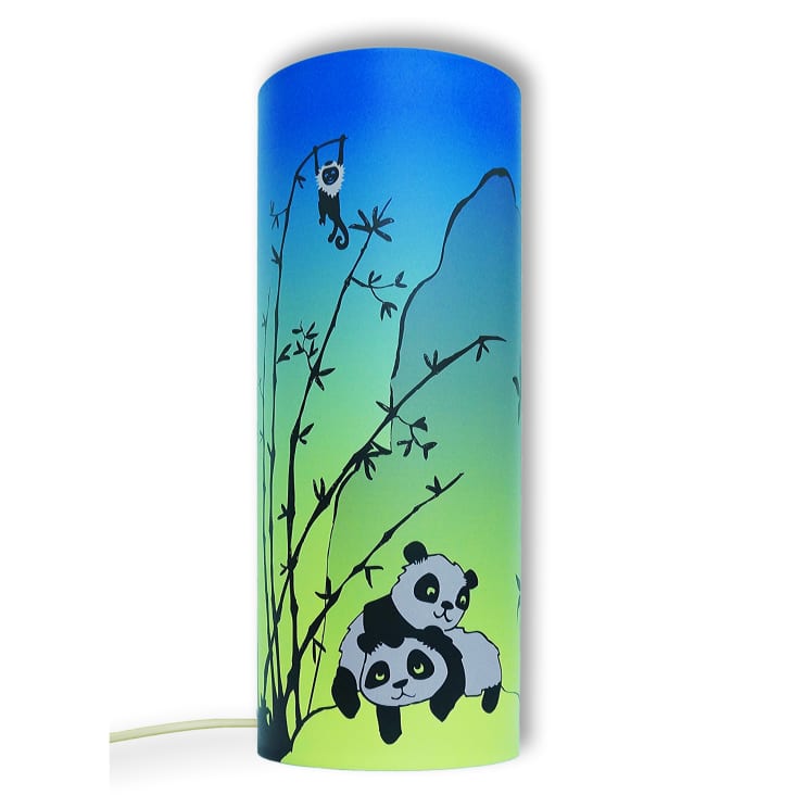 Lampe à poser Pandas Bleue 30cm | Maisons du Monde