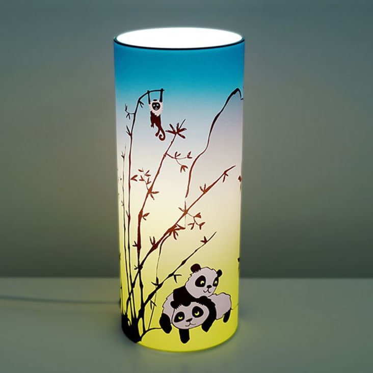 Lampe à poser Pandas Bleue 30cm | Maisons du Monde