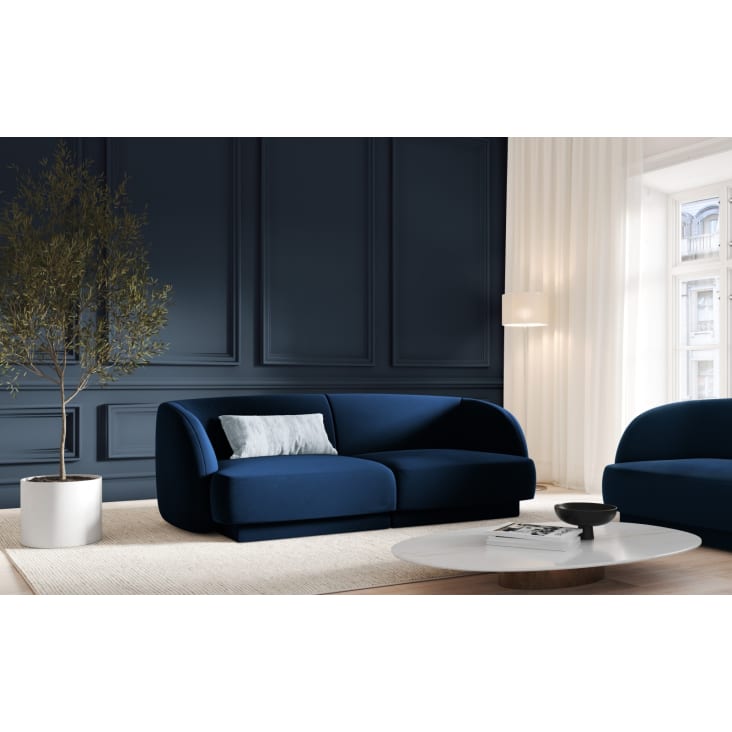 2-Sitzer Sofa aus Samt, königsblau Miley | Maisons du Monde