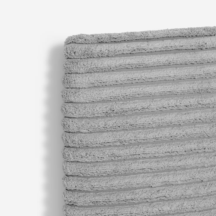 Cabecero tapizado de tela acanalada gris 165x52 cm BILLIE COIMBRA ...