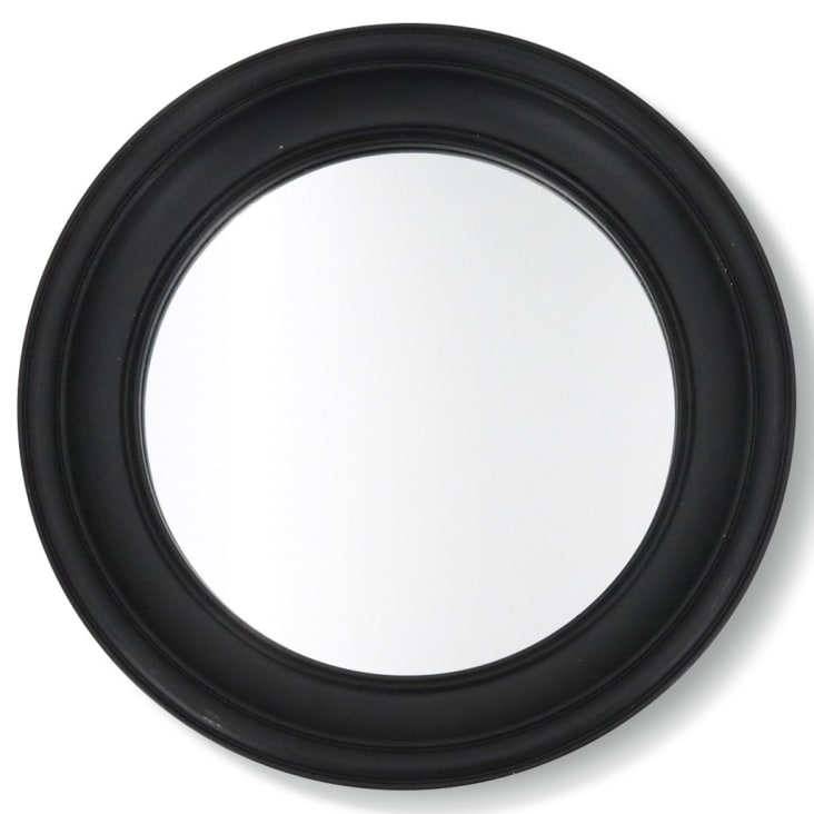 Miroir rond noir D24 p3cm D24cm | Maisons du Monde