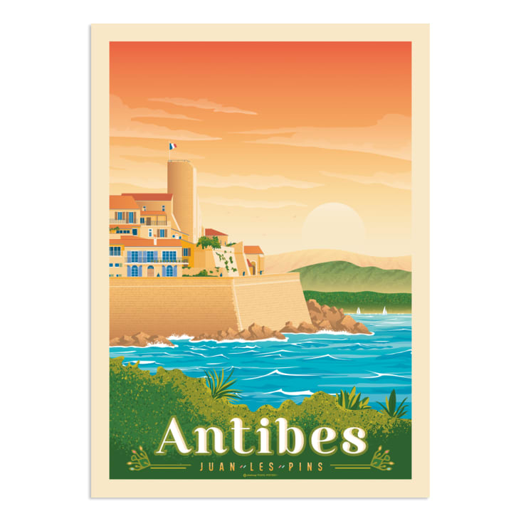 Affiche Antibes Juan-les-Pins 30x40 cm | Maisons du Monde