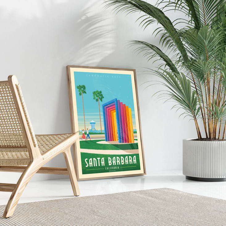 Affiche Santa Barbara Californie 30x40 cm | Maisons du Monde