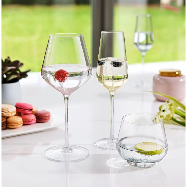 6 flûtes à Champagne 21cl - Verre ultra transparent moderne Ultime ...