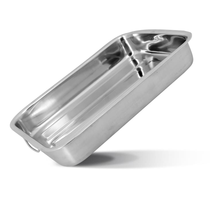 Plat à four rectangulaire en inox avec poignées 40x28cm Harry | Maisons ...