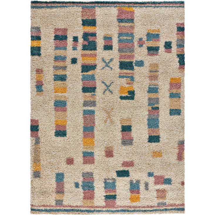 Zottelteppich im skandinavischen Design, mehrfarbig, 80X150 cm ULAI | Maisons du Monde