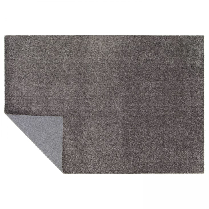 Einfarbiger Teppich mit langem Flor aus Polypropylen, 200x290 cm, grau ...