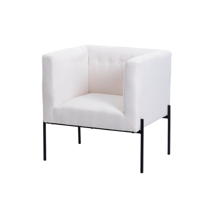 Sillon blanco de aglomerado, 70x65x75cm | Maisons du Monde