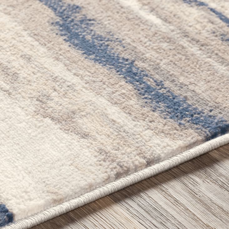 Alfombra de pasillo escandinava moderna blanco/gris/azul 80x220 Pandora | Maisons du Monde
