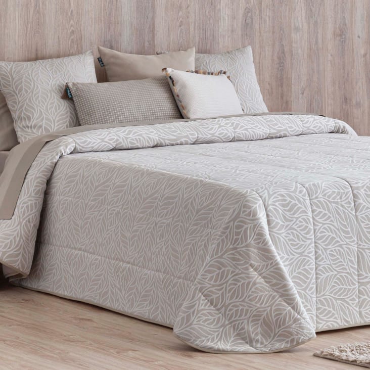 Colcha Bouti acolchada piqué relleno 100 gr cama 105 hojas beige PEDRAZA | Maisons du Monde
