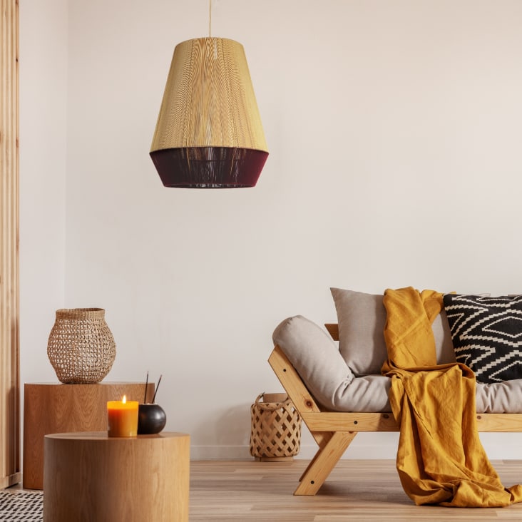 Colgante de nylon color burdeos/natural D40 INDIA | Maisons du Monde