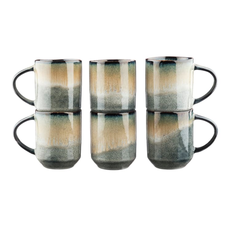 Lot de 6 mugs en grès gris 40cl GENESIS | Maisons du Monde