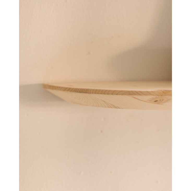 Étagère arrondie en bois de sapin flottant naturel 60x3,2cm Bloom ...
