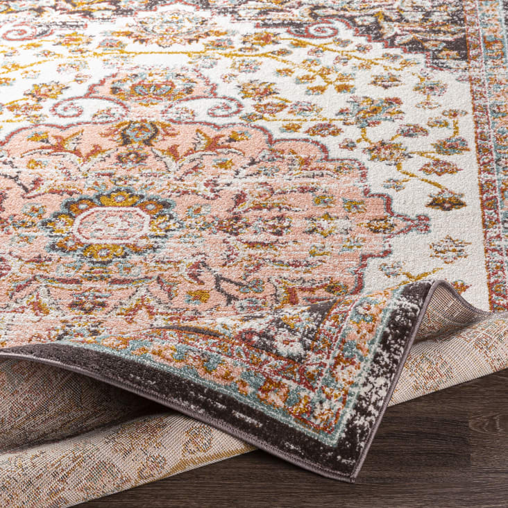 Tapis Vintage Oriental Rose/Blanc 160x213 Celia | Maisons du Monde