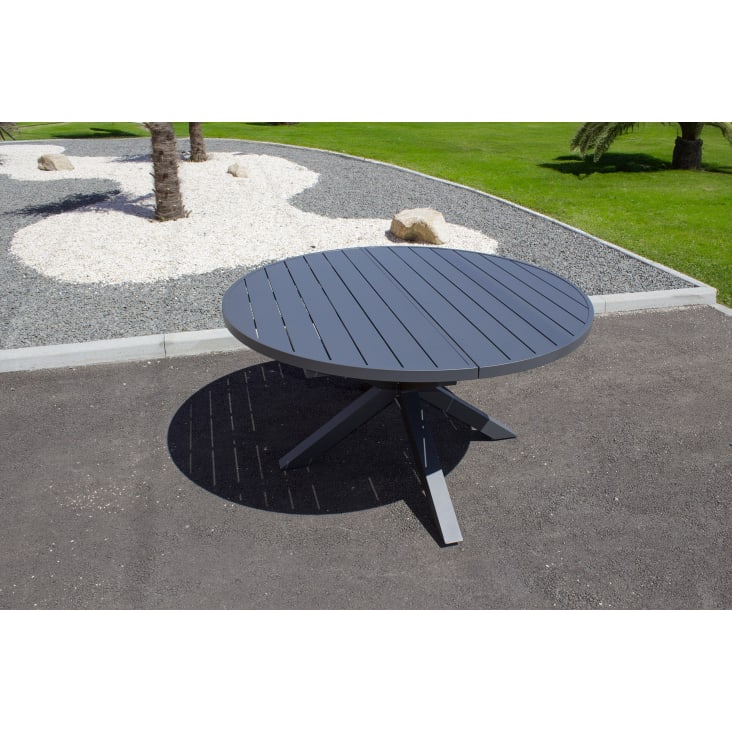 Ensemble repas 6 places en aluminium avec rallonge papillon Pelosa ...