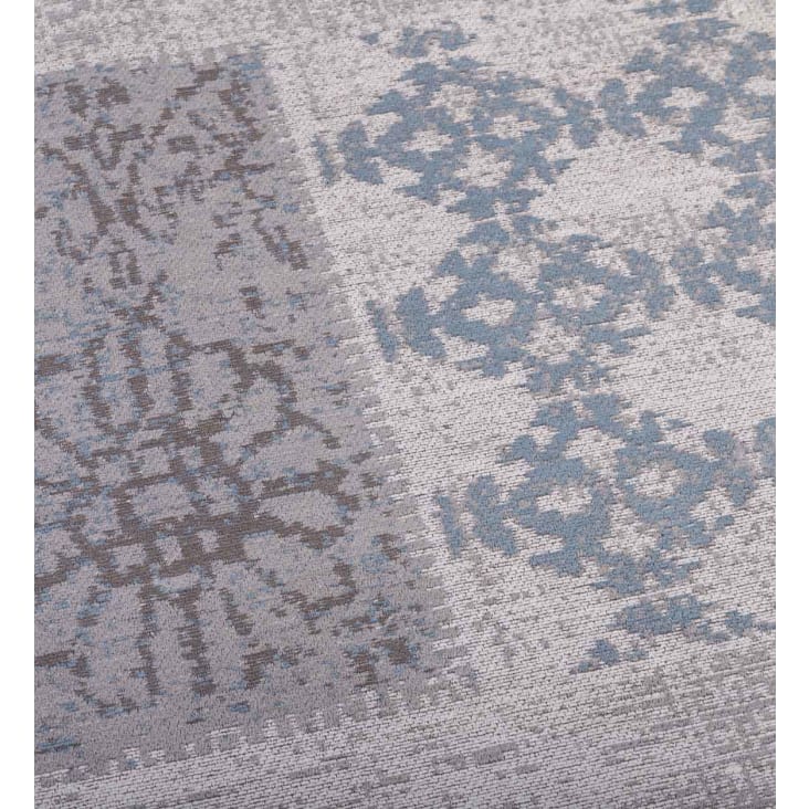 Tapetto in tessuto patchwork bicolore 160 x 230 cm | Maisons du Monde