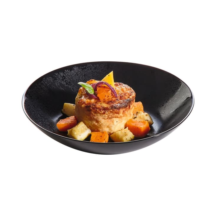 Assiette creuse noire 20 cm Diana | Maisons du Monde