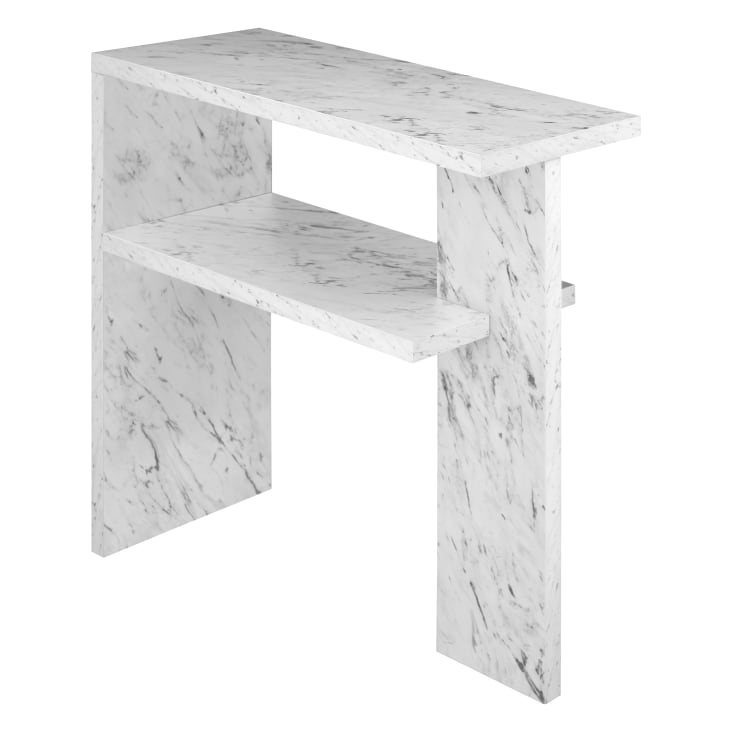 Konsole mit weißem Marmor-Effekt, 80cm DANTE | Maisons du Monde