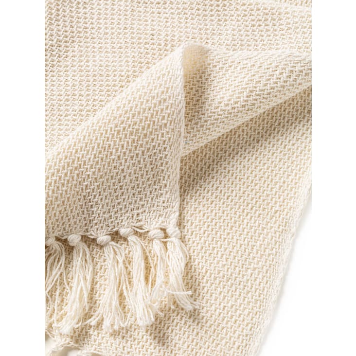 Couverture en coton ivory 125x150 EZRA | Maisons du Monde