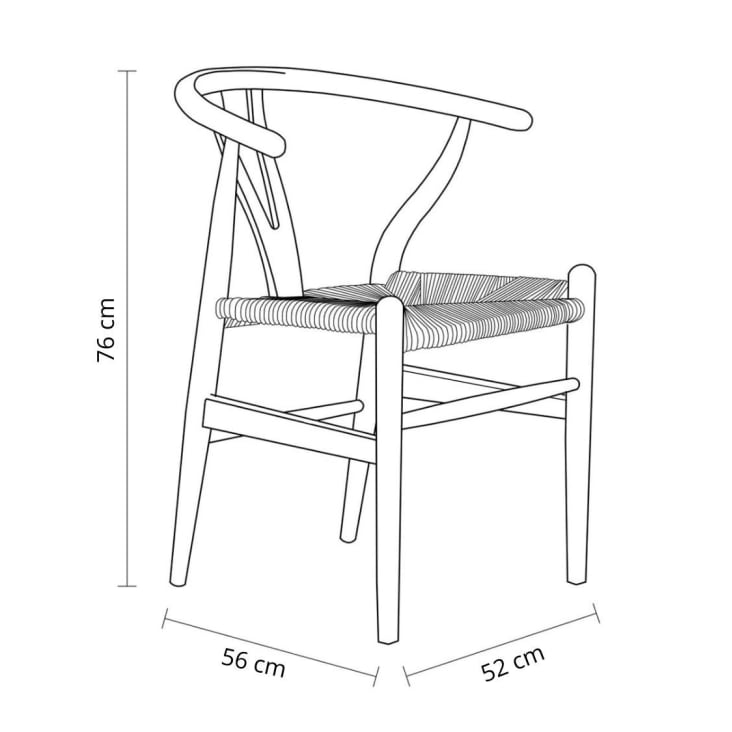 Pack 2 Sillas Madera Maciza Y Asiento Cuerda Salma Maisons Du Monde