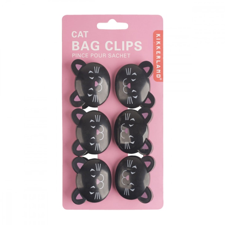 Set de 6 clips à sachets plastique noir | Maisons du Monde