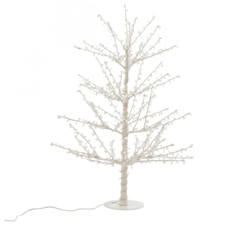 Albero nudo con led in metallo bianco 77x77x125 cm | Maisons du Monde