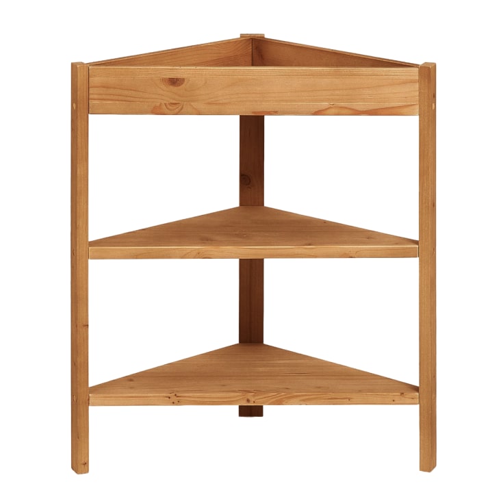 Scaffale angolare in legno di colore marrone chiaro MAURO | Maisons du ...