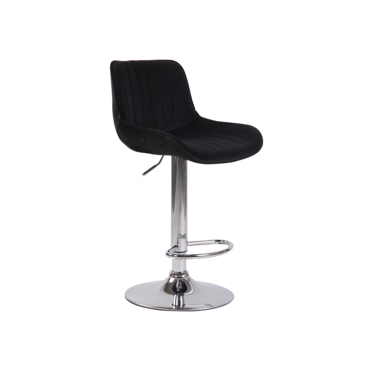 2er Set Barhocker höhenverstellbar aus Samt schwarz LENTINI | Maisons ...