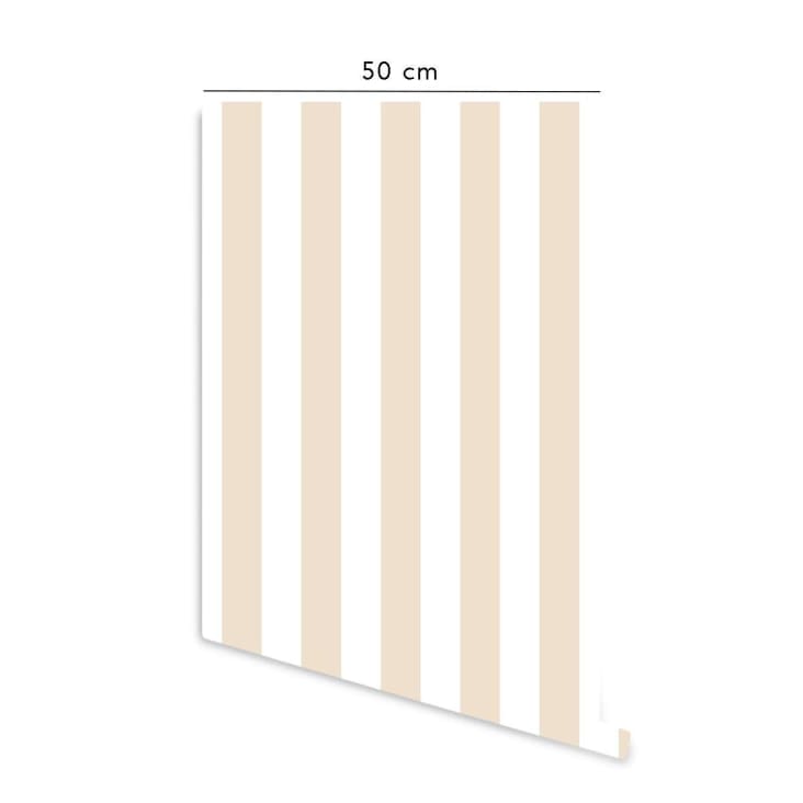 Papier peint vinyle adhésif lignes sable 50x300 cm Stripes | Maisons du ...