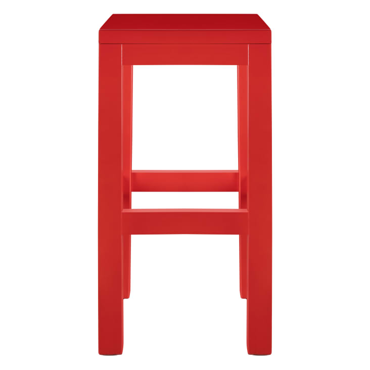 Taburete lacado pino 65cm Rojo Llama BLOCKIE-AXEL | Maisons du Monde