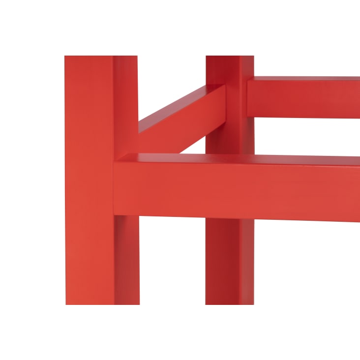 Taburete lacado pino 65cm Rojo Llama BLOCKIE-AXEL | Maisons du Monde