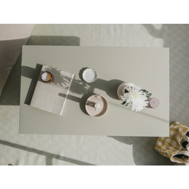 Couchtisch mit widerstandsfähiger MDF-Platte 3cm stark Taupe 100x60cm ...