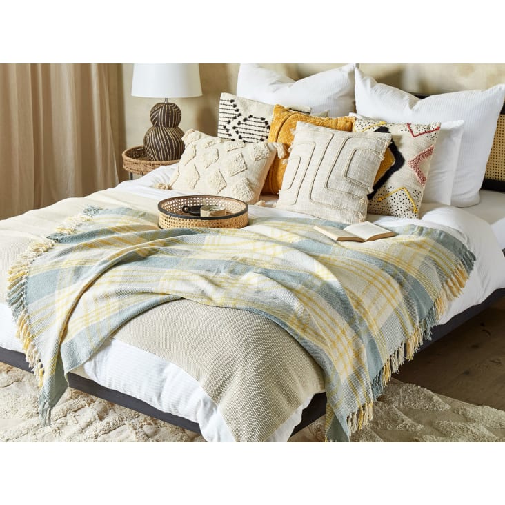 Kuscheldecke baumwolle gelb 150x125cm BETALI | Maisons du Monde