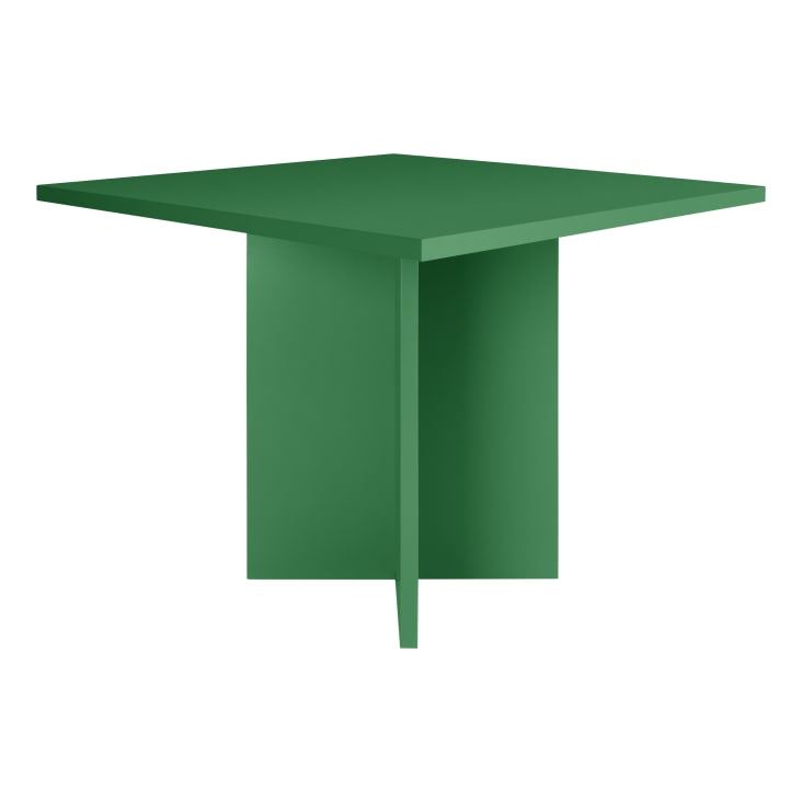 Mesa de comedor cuadrada lacada MDF 3cm Verde esmeralda 100x100cm ...