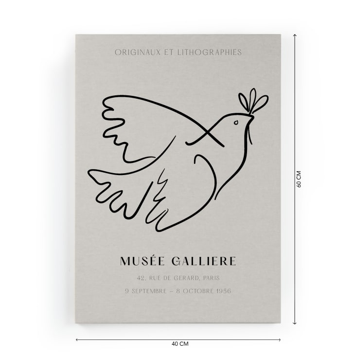 Tela 60x40 Stampa colomba picasso PICASSO DOVE | Maisons du Monde