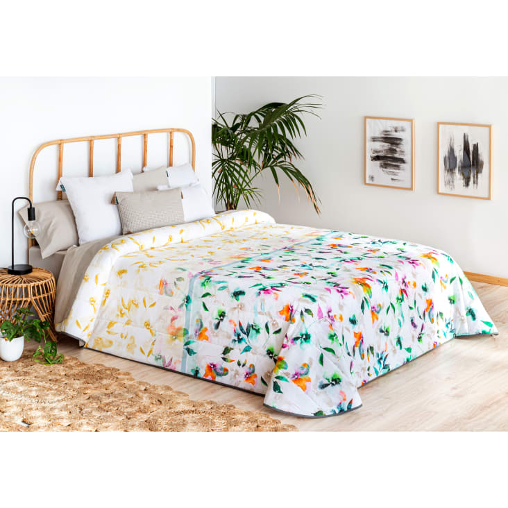 Colcha bouti acolchada verano relleno 60 gr cama 105 multicolor ...