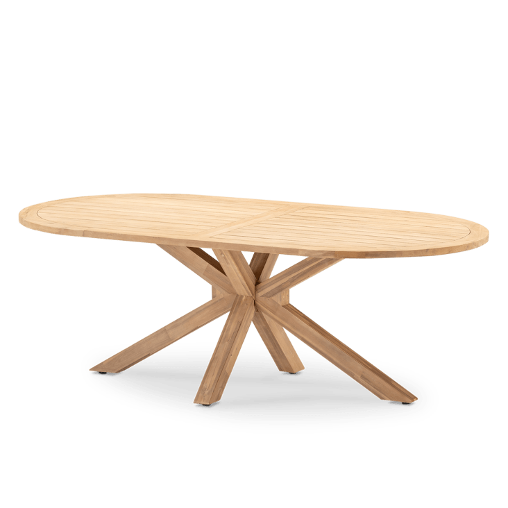 Table à manger ovale en bois 220x115cm Siena | Maisons du Monde