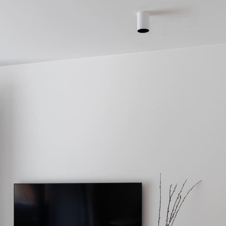 Plafonnière blanche 10 cm en métal Nuo | Maisons du Monde