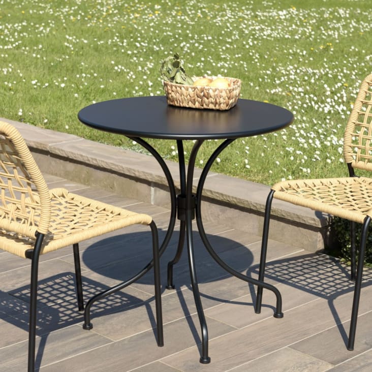 Table de jardin ronde 2 personnes D70 Vianney | Maisons du Monde