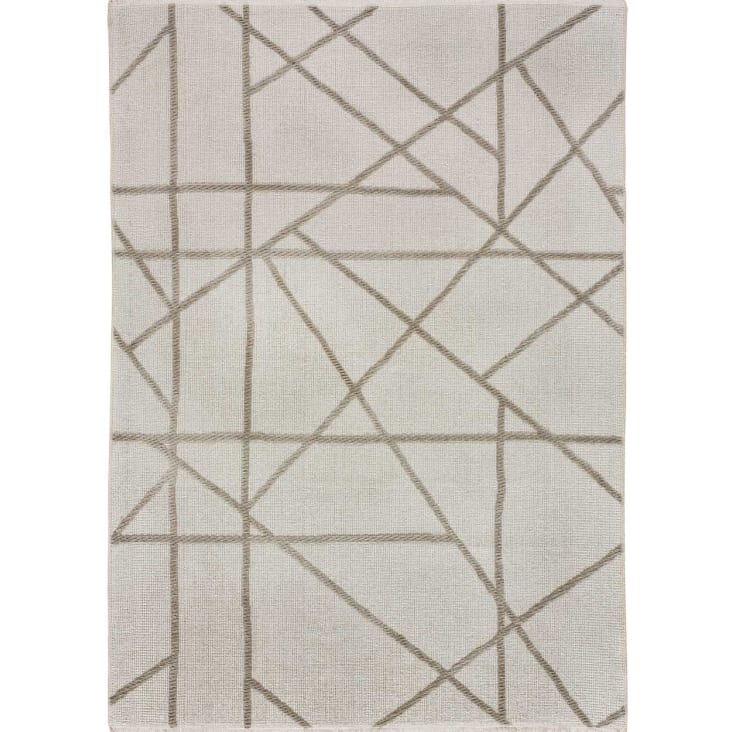 Teppich mit geometrischem Relief in beige, 120170 cm LUX | Maisons du Monde