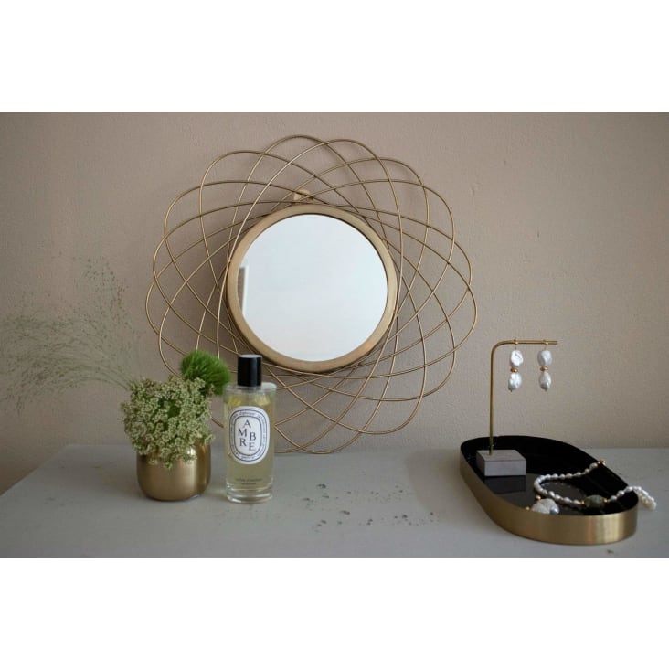 Deko-Tablett Glam in Gold/Schwarz, 30x15cm aus Eisen | Maisons du Monde